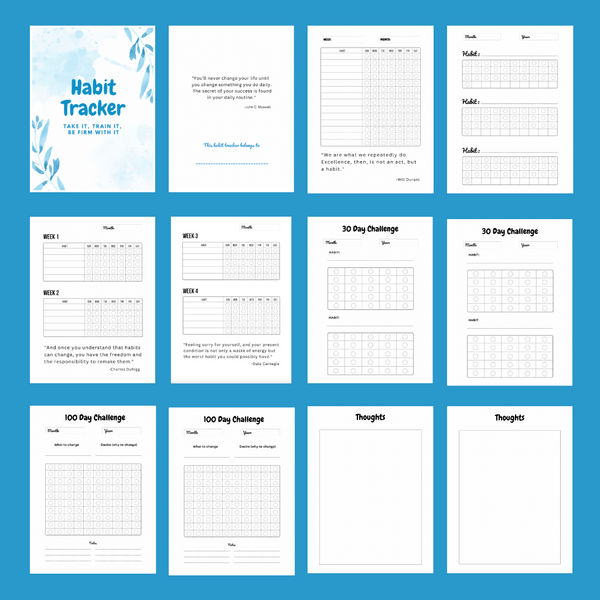 Habit Tracker Canva Template (Digital Download) – Learning Expressway